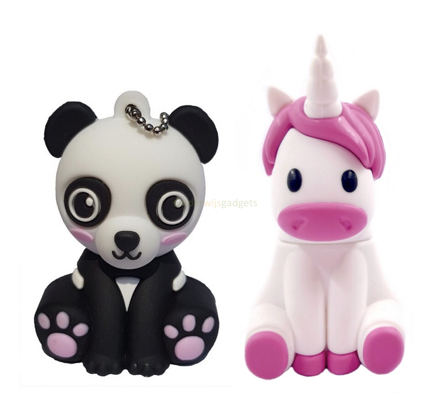 Cuteness pack - set van 2 USB sticks Panda 8 GB + Eenhoorn 8 GB